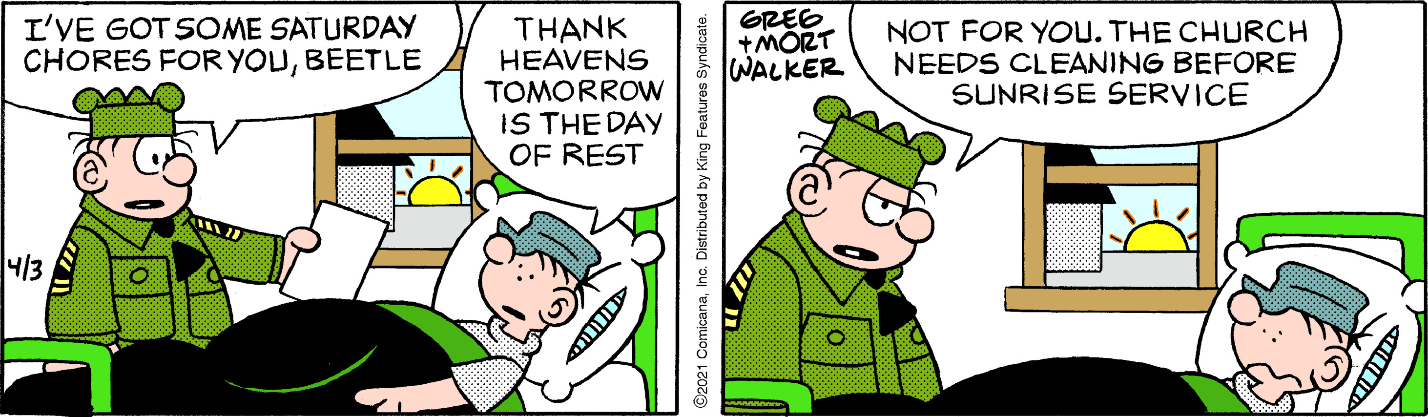 Beetle Bailey Comic Strip 2021-04-03 | Comics Kingdom