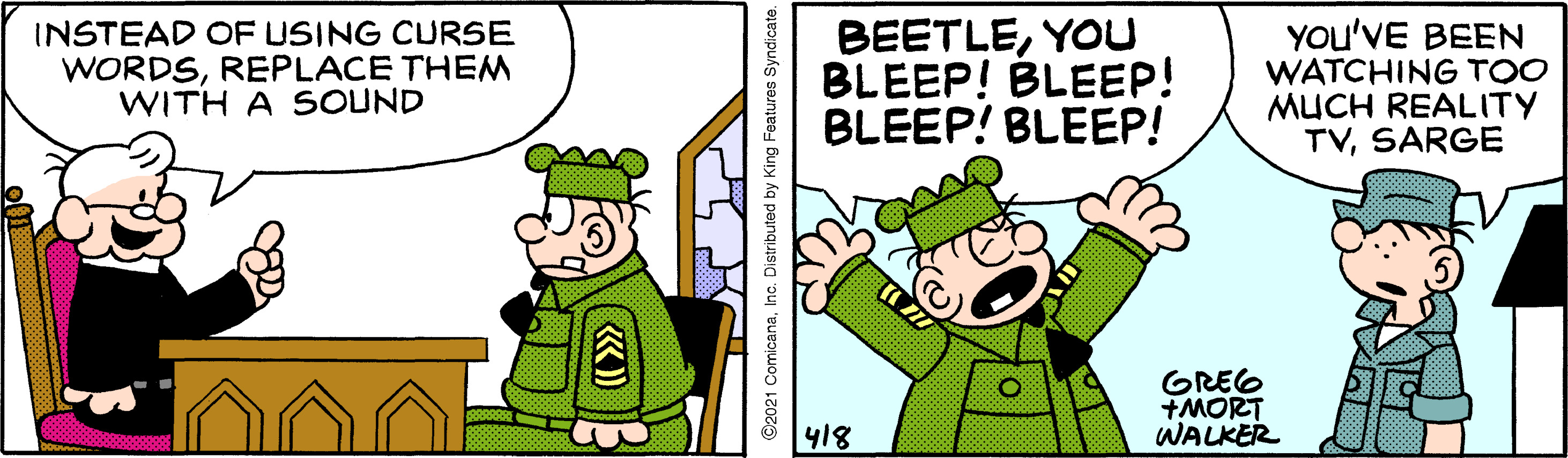Beetle Bailey Comic Strip 2021-04-08 | Comics Kingdom