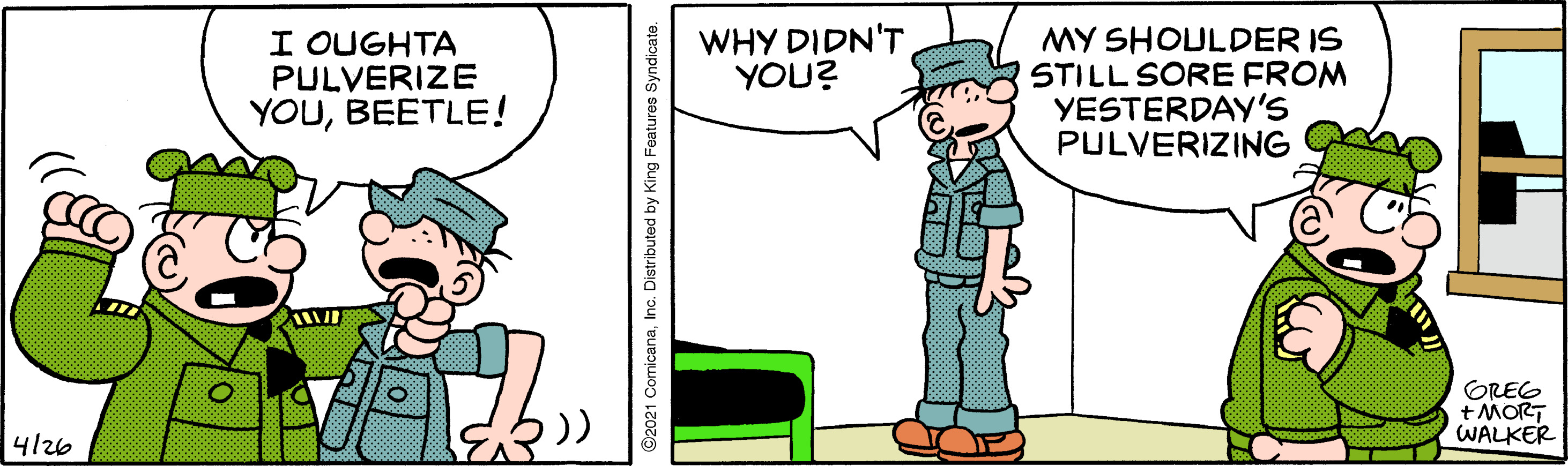 Beetle Bailey Comic Strip 2021-04-26 | Comics Kingdom