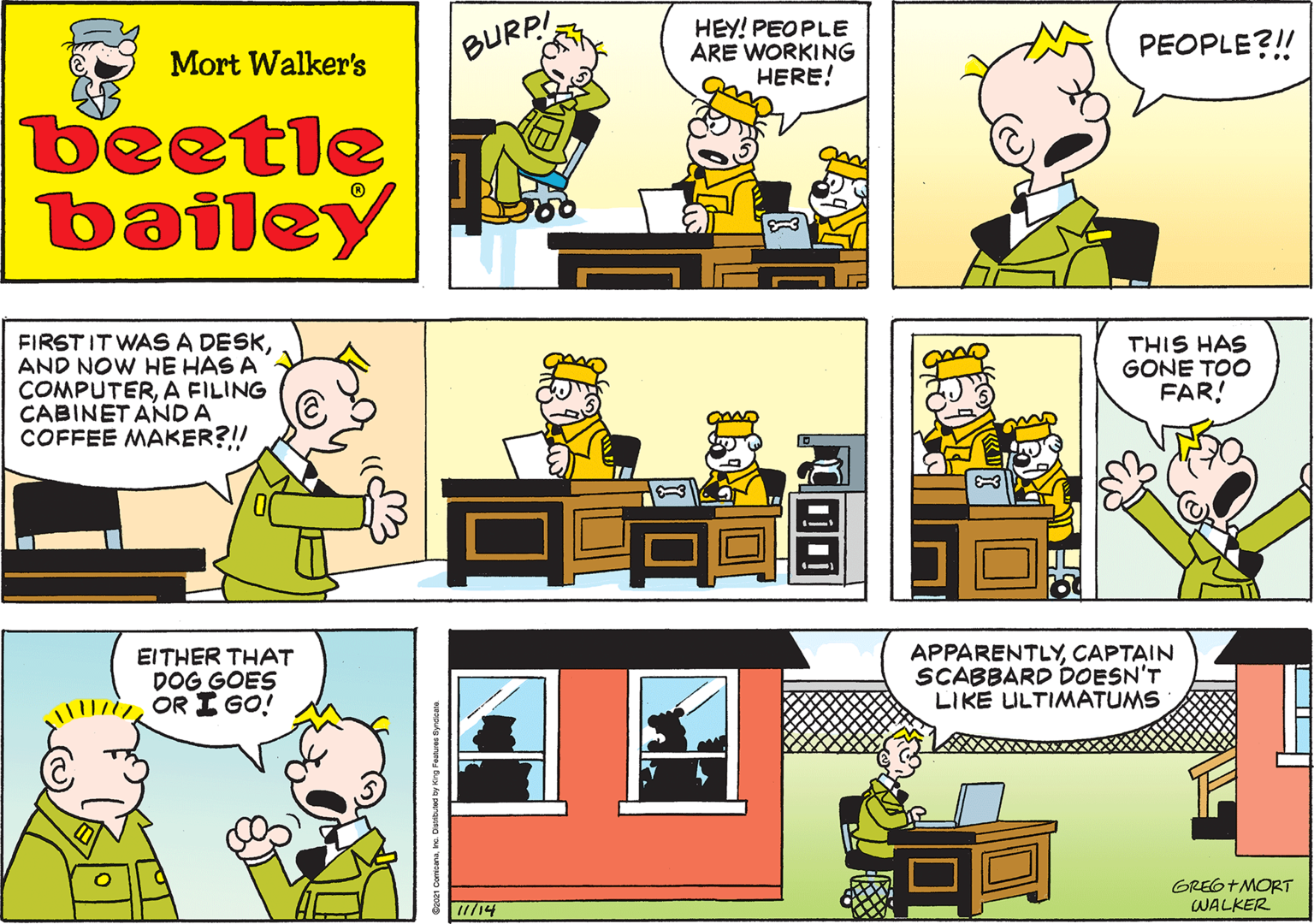 Beetle Bailey Comic Strip 2021-11-14 | Comics Kingdom
