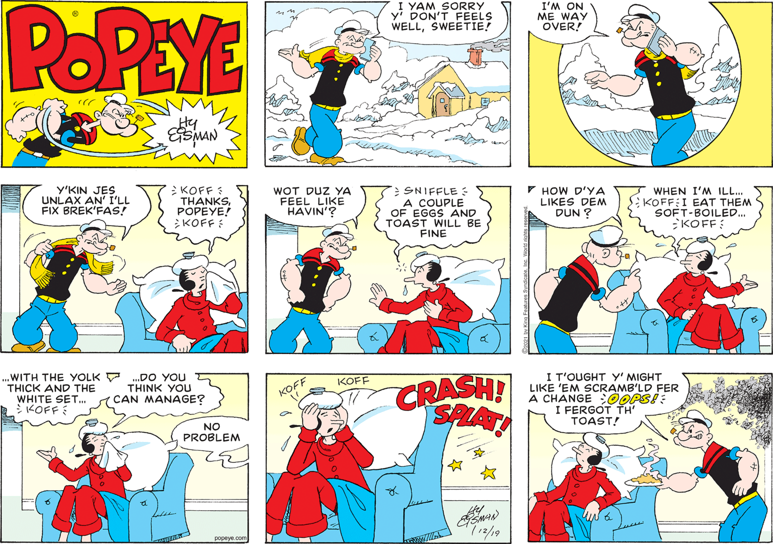 Popeye Comic Strip 2021-12-19 | Comics Kingdom