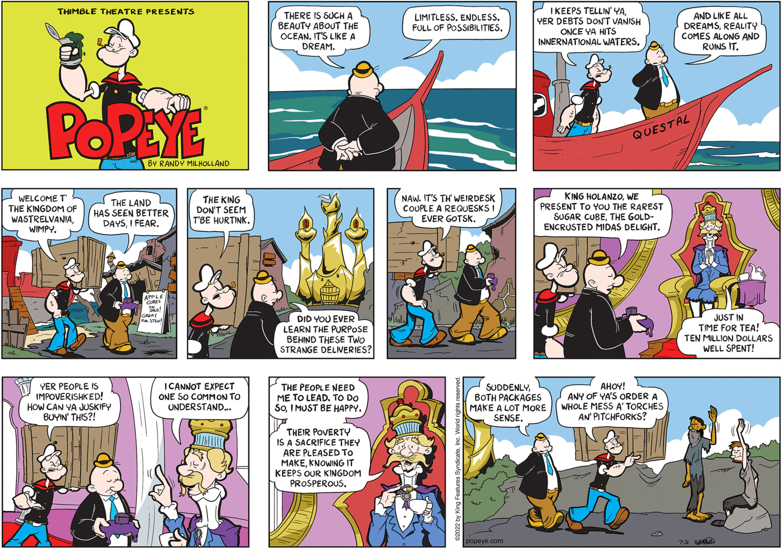 Popeye Sunday comic strip to be taken over by longtime web cartoonist ...