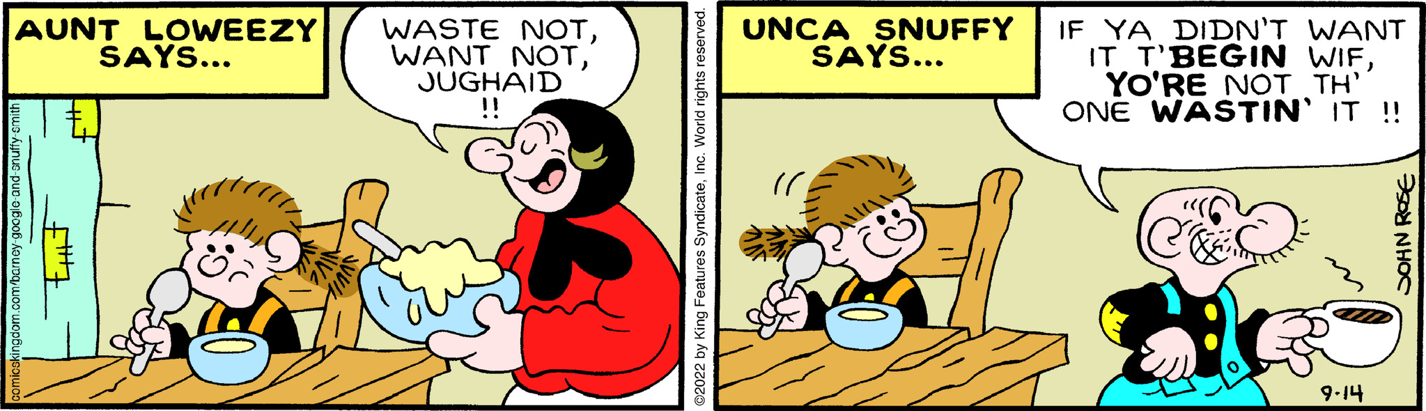 Barney Google And Snuffy Smith Comic Strip 2022-09-14 | Comics Kingdom