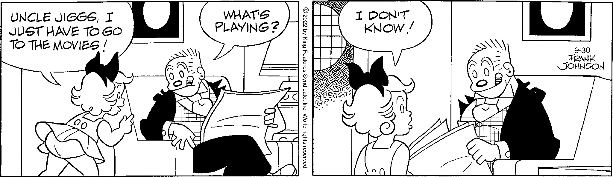Bringing Up Father Comic Strip 2022-09-30 | Comics Kingdom