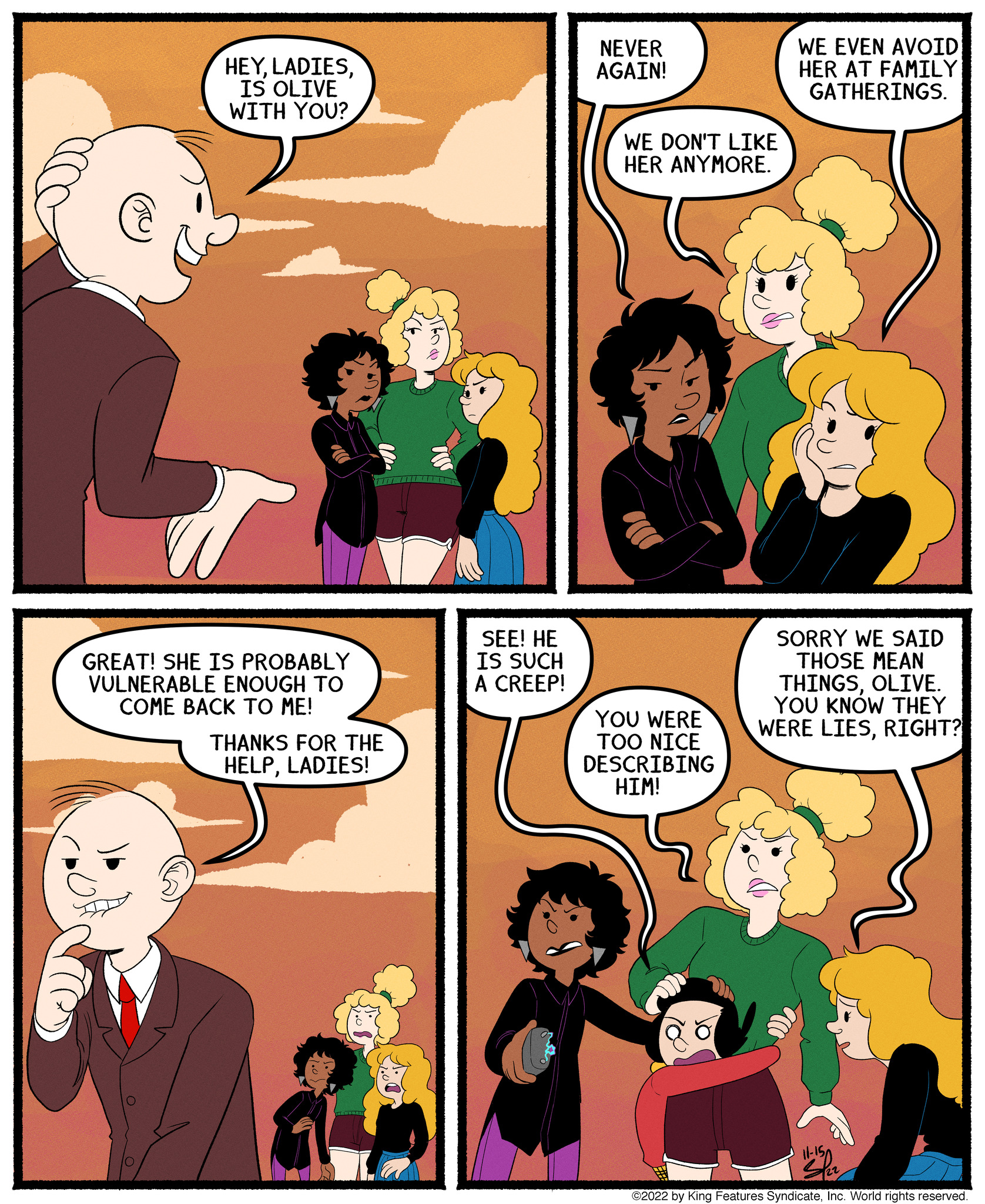 Olive & Popeye Comic Strip 2022-11-15 | Comics Kingdom