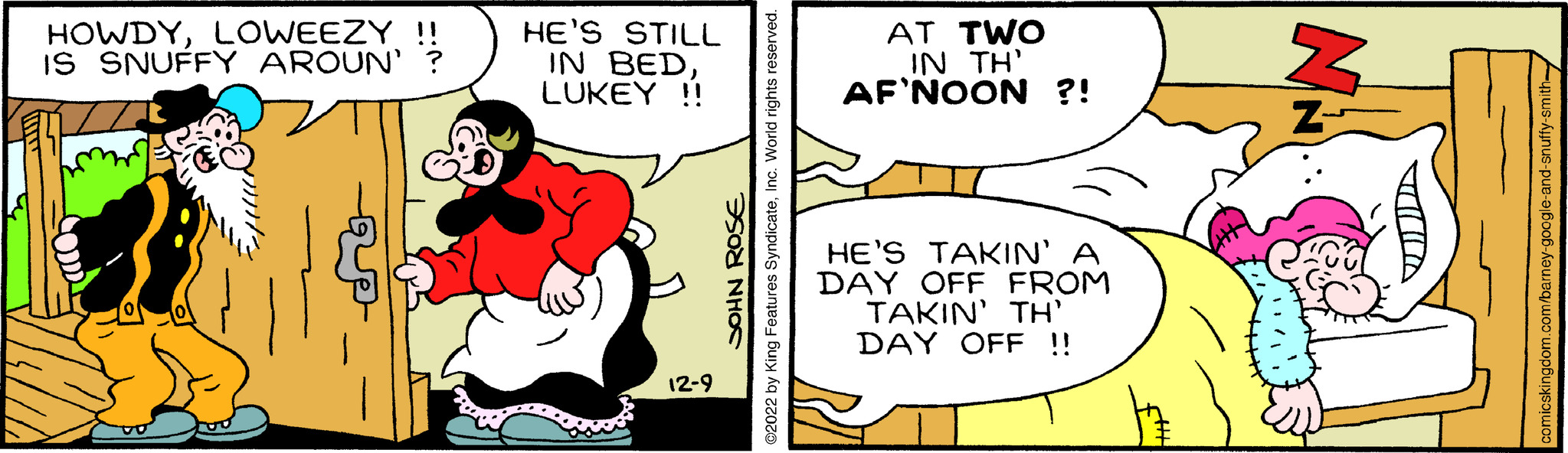 Barney Google And Snuffy Smith Comic Strip 2022-12-09 | Comics Kingdom