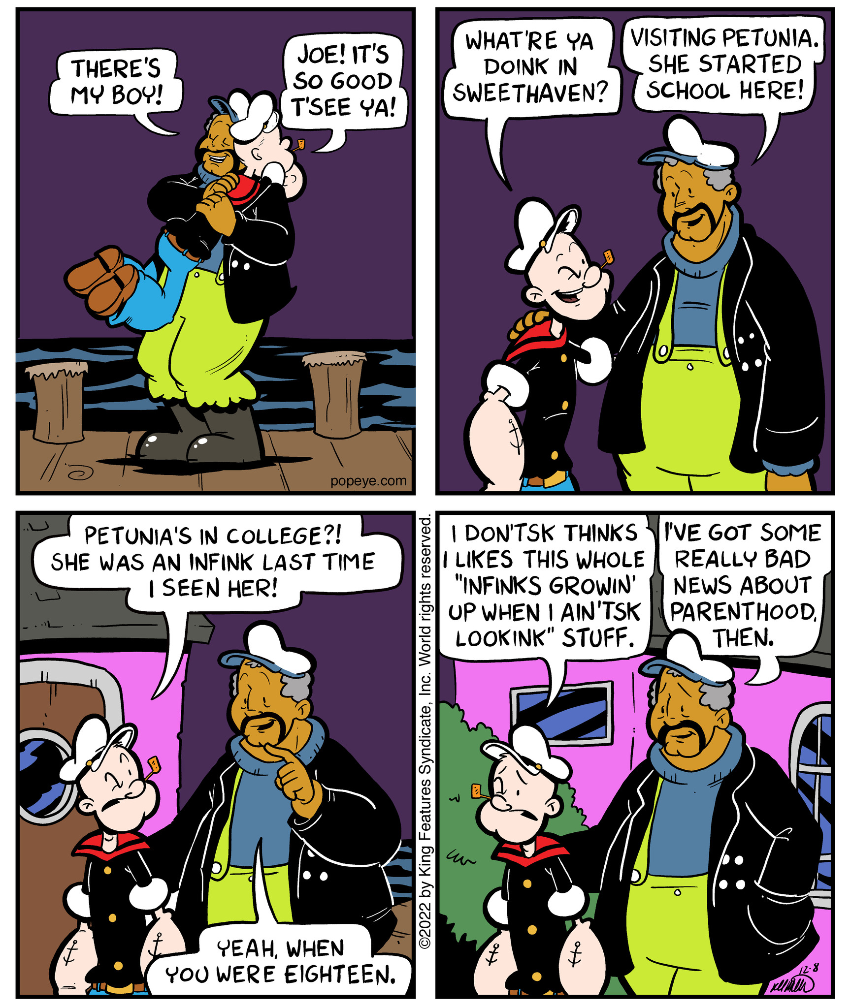 Olive & Popeye Comic Strip 2022-12-08 | Comics Kingdom