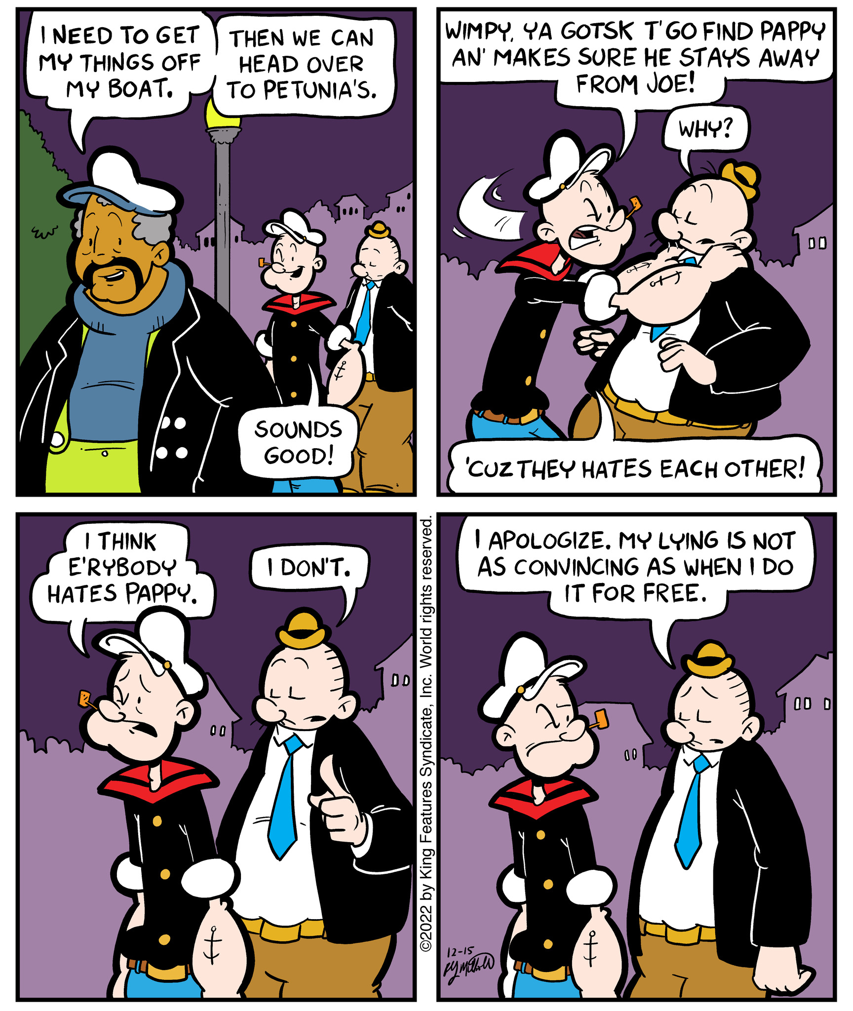 Olive & Popeye Comic Strip 2022-12-15 | Comics Kingdom