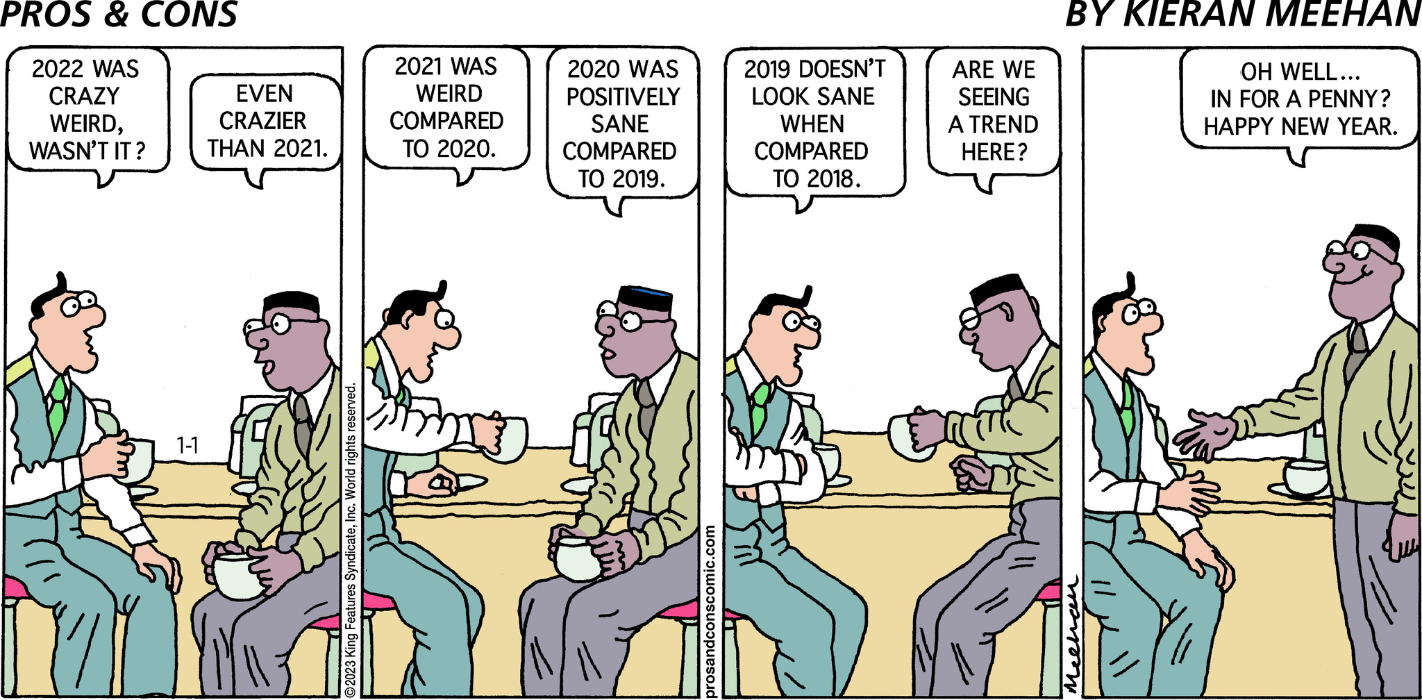 Pros & Cons Comic Strip 2023-01-01 | Comics Kingdom