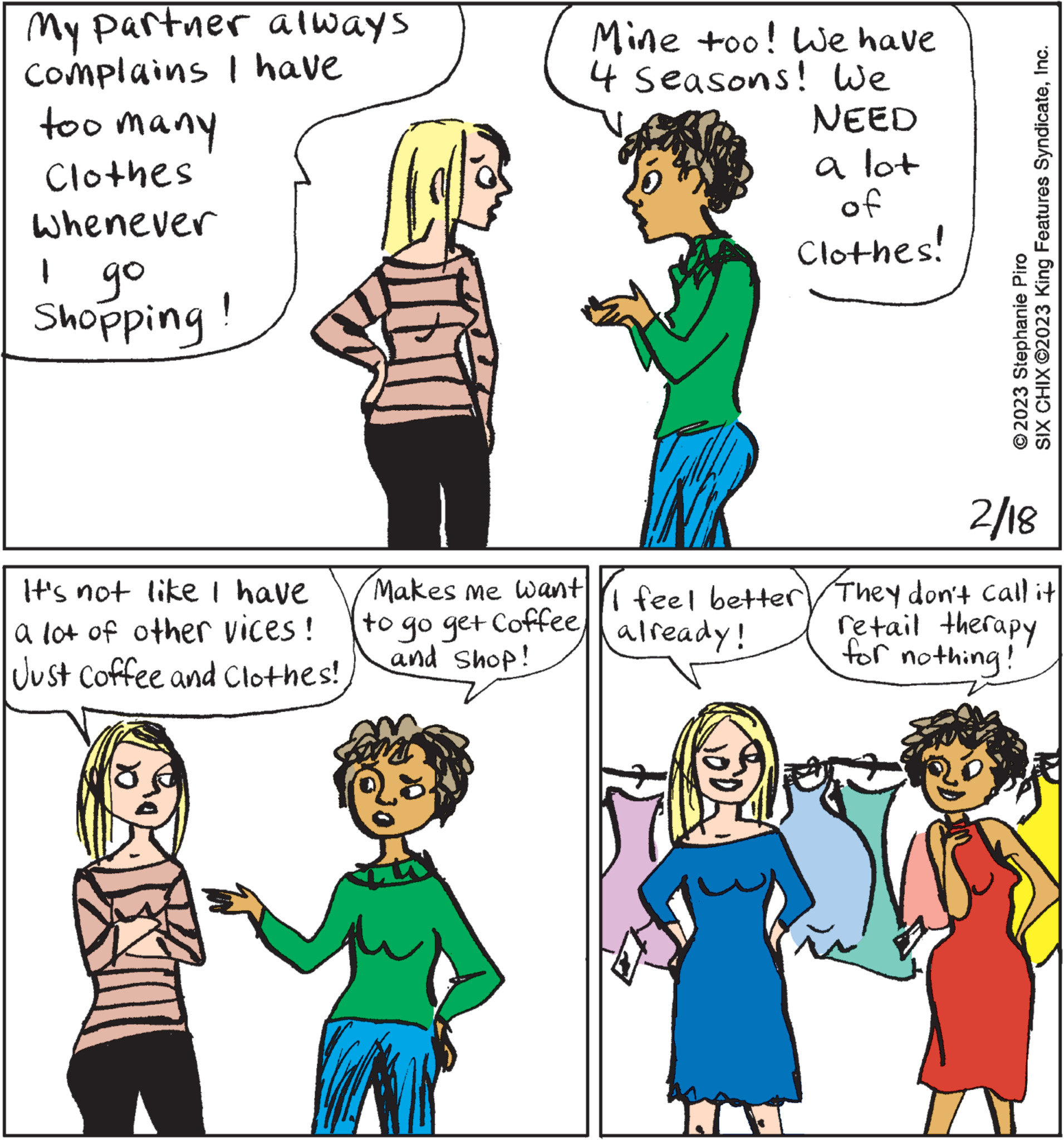 Six Chix Comic Strip 2023-02-18 | Comics Kingdom