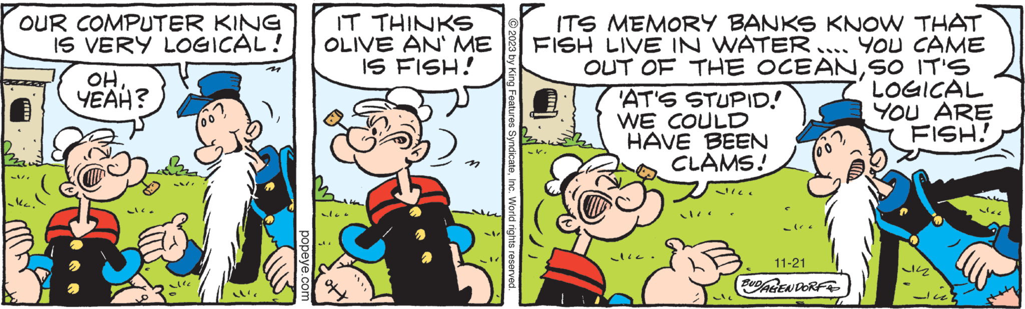 Popeye Comic Strip 2023-11-21 | Comics Kingdom