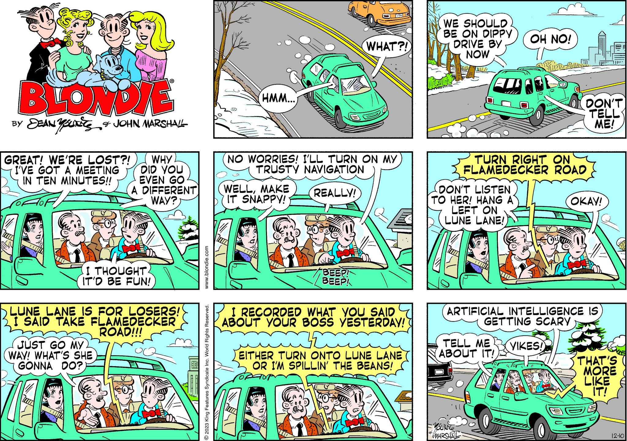 Blondie Comic Strip 2023-12-10 | Comics Kingdom