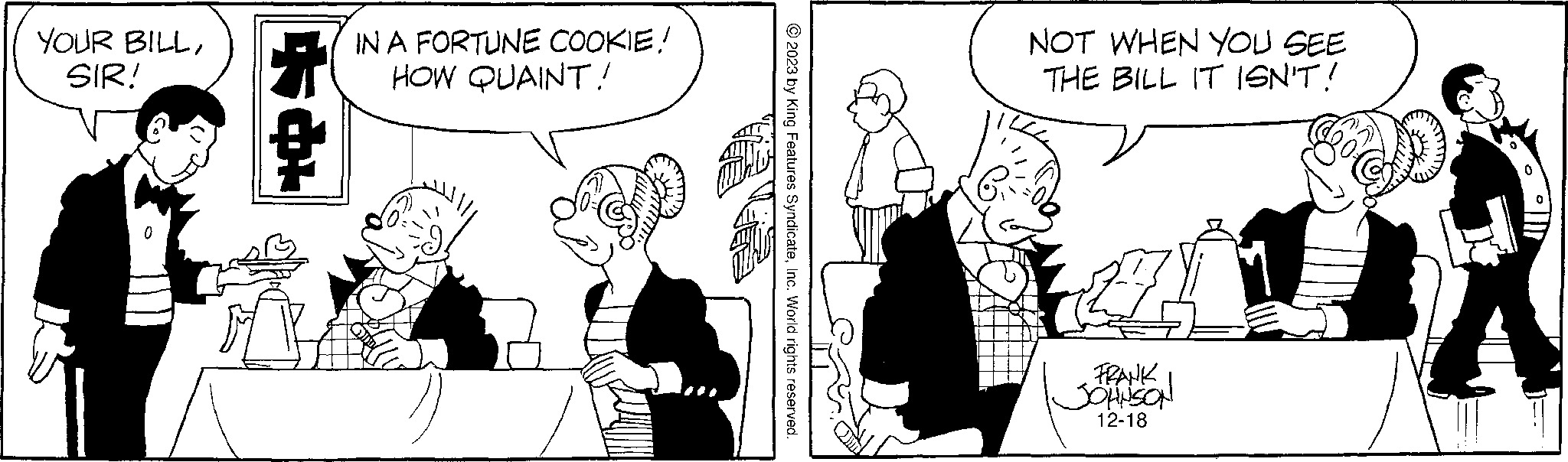 Bringing Up Father Comic Strip 2023-12-18 | Comics Kingdom