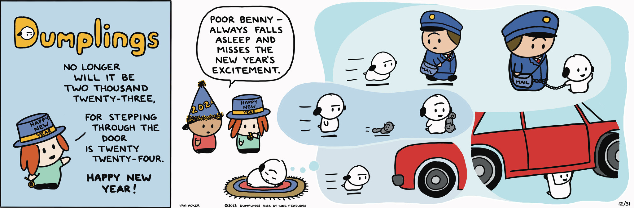 Dumplings Comic Strip 2023-12-31 | Comics Kingdom