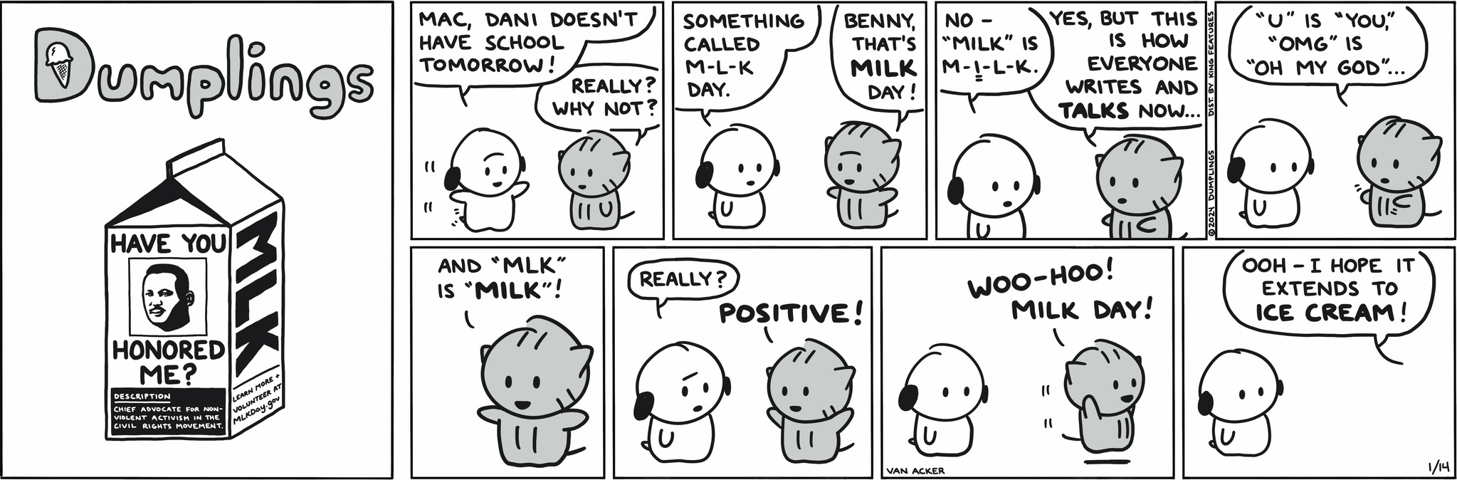 Dumplings Comic Strip 2024-01-14 | Comics Kingdom