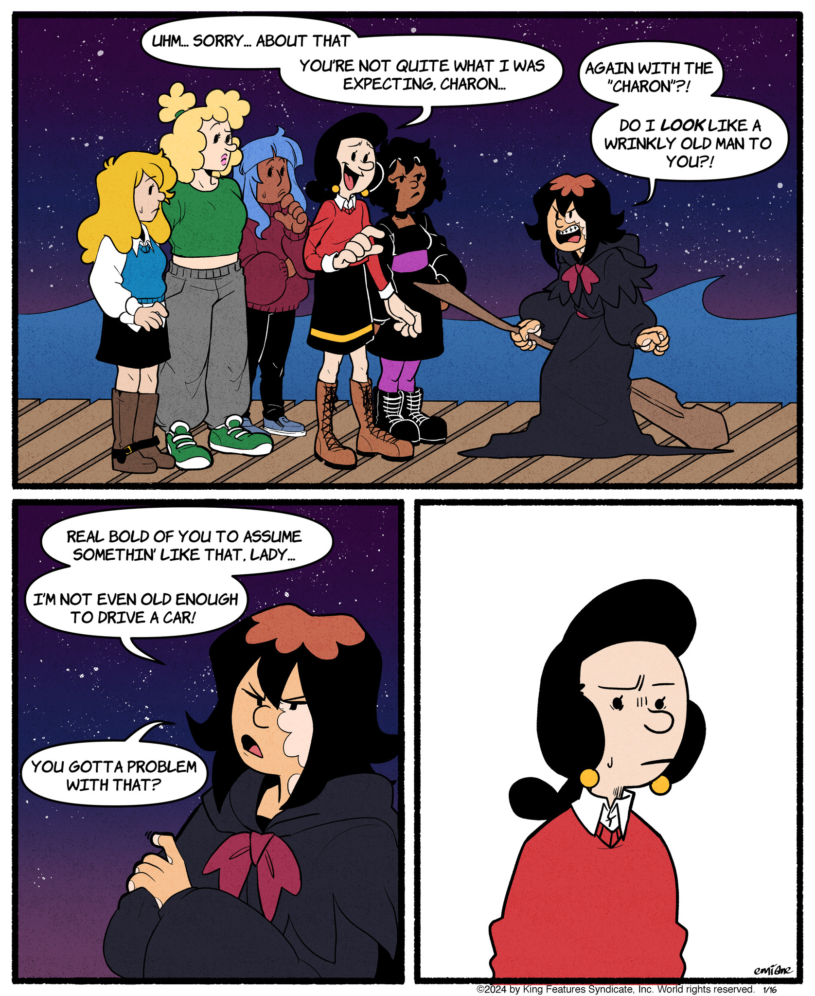 Olive & Popeye Comic Strip 2024-01-16 | Comics Kingdom