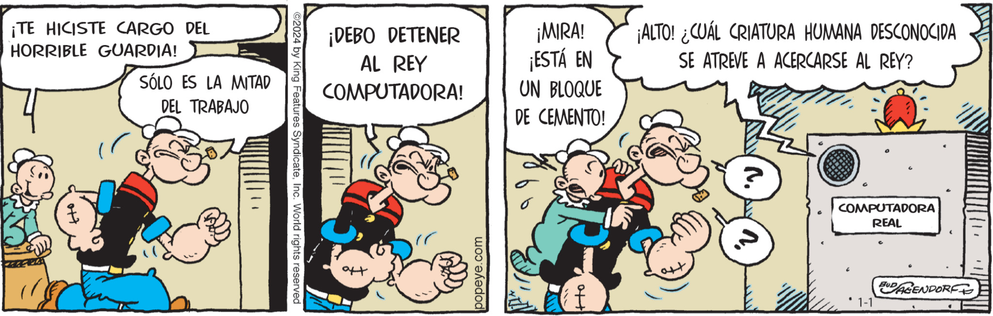 Popeye Comic Strip 2024-01-22 | Comics Kingdom