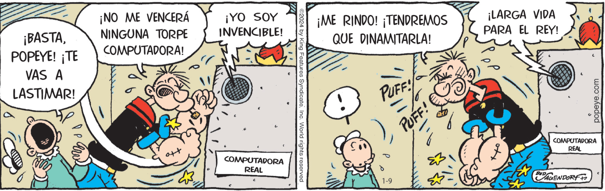 Popeye Comic Strip 2024-01-30 | Comics Kingdom