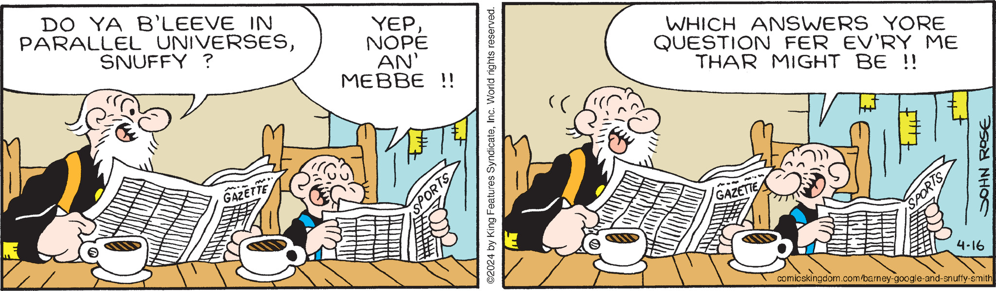 Barney Google And Snuffy Smith Comic Strip 2024-04-16 | Comics Kingdom