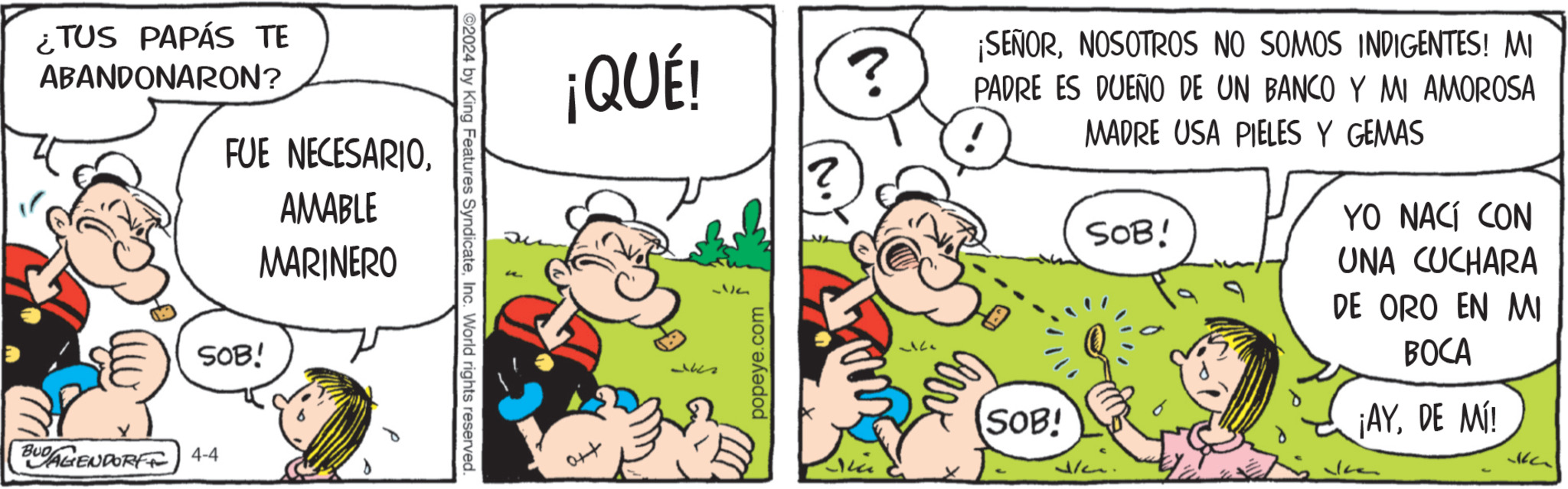 Popeye Comic Strip 2024-04-25 | Comics Kingdom