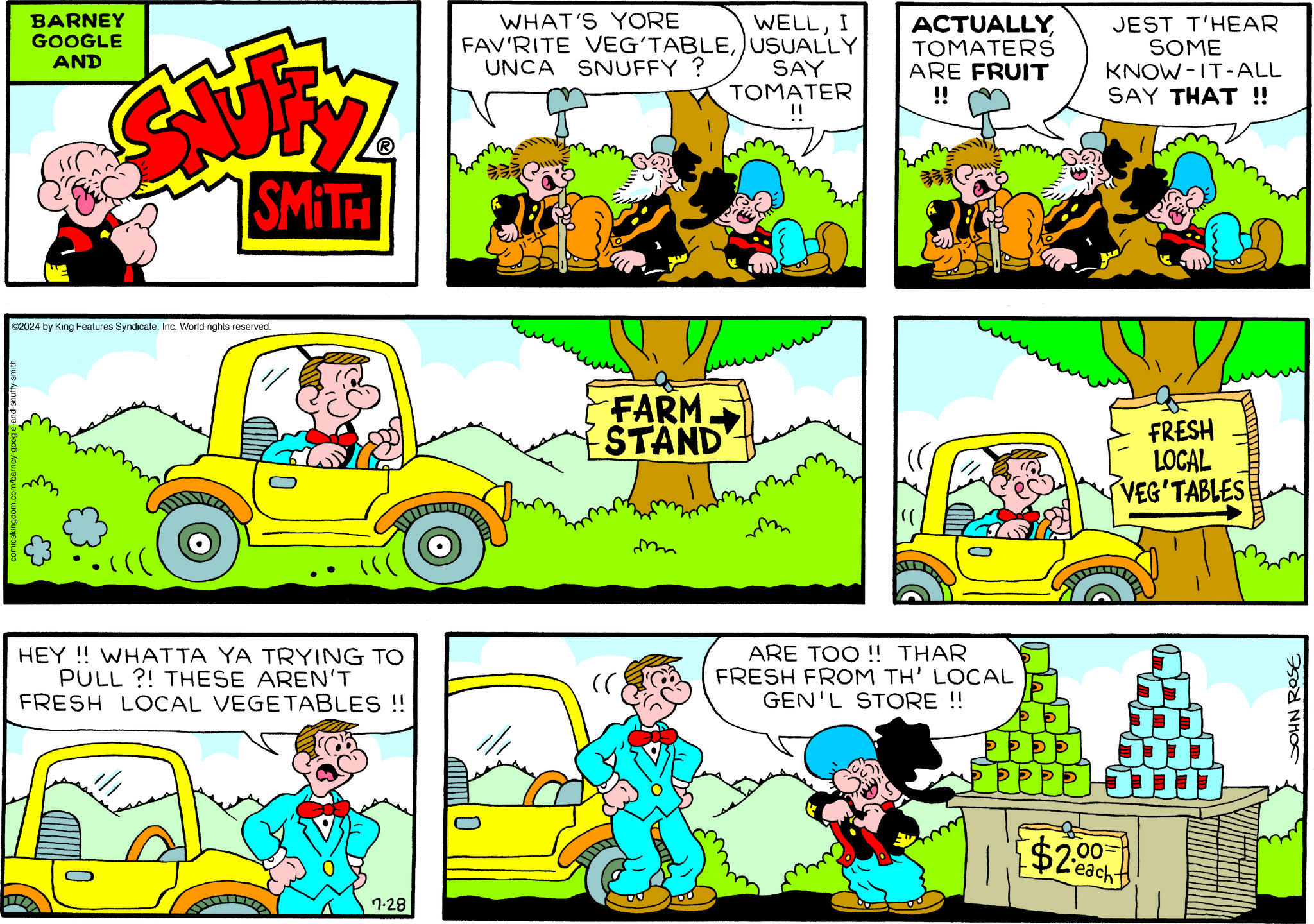 Barney Google And Snuffy Smith Comic Strip 2024-07-28 | Comics Kingdom