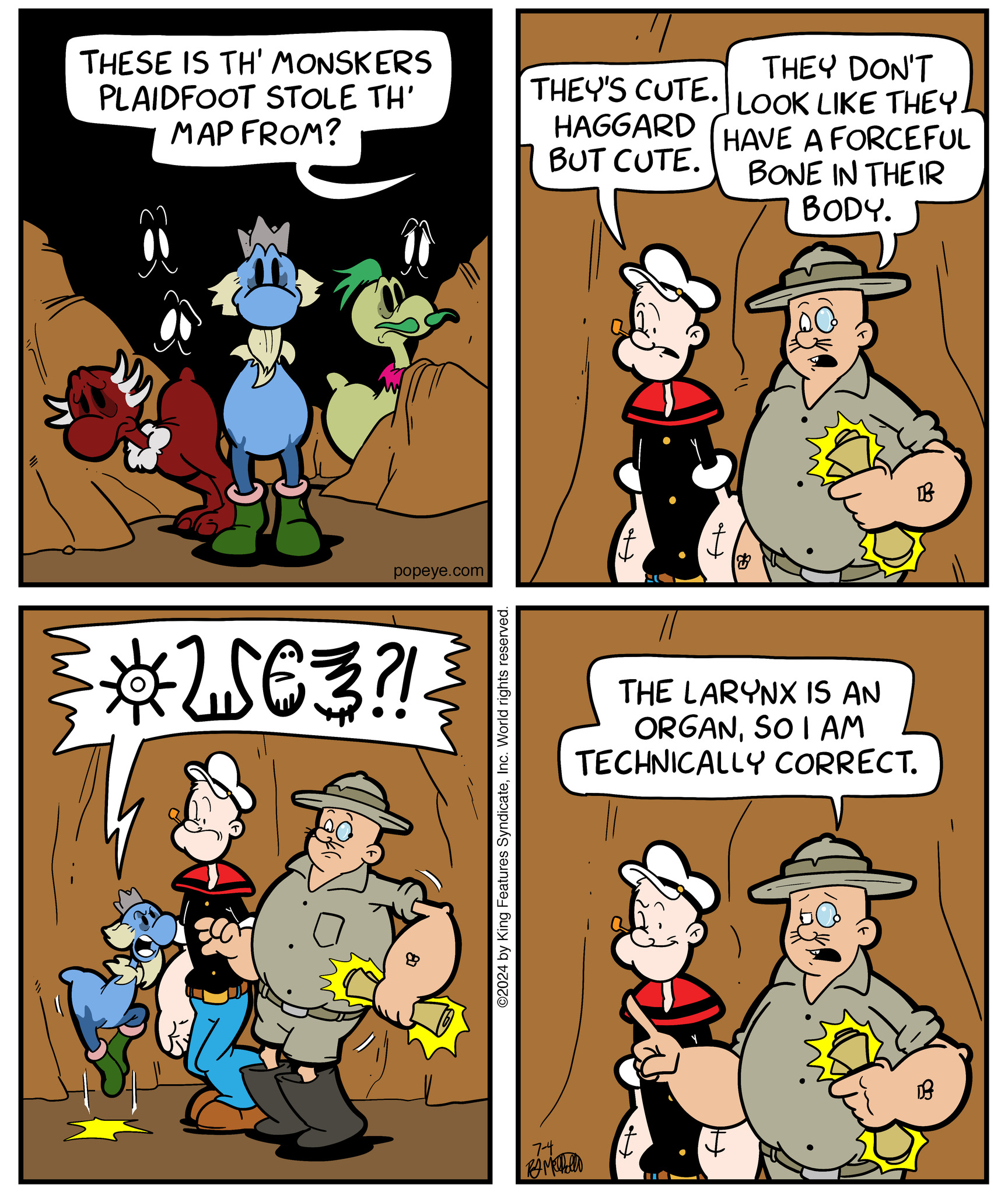 Olive & Popeye Comic Strip 2024-07-04 | Comics Kingdom