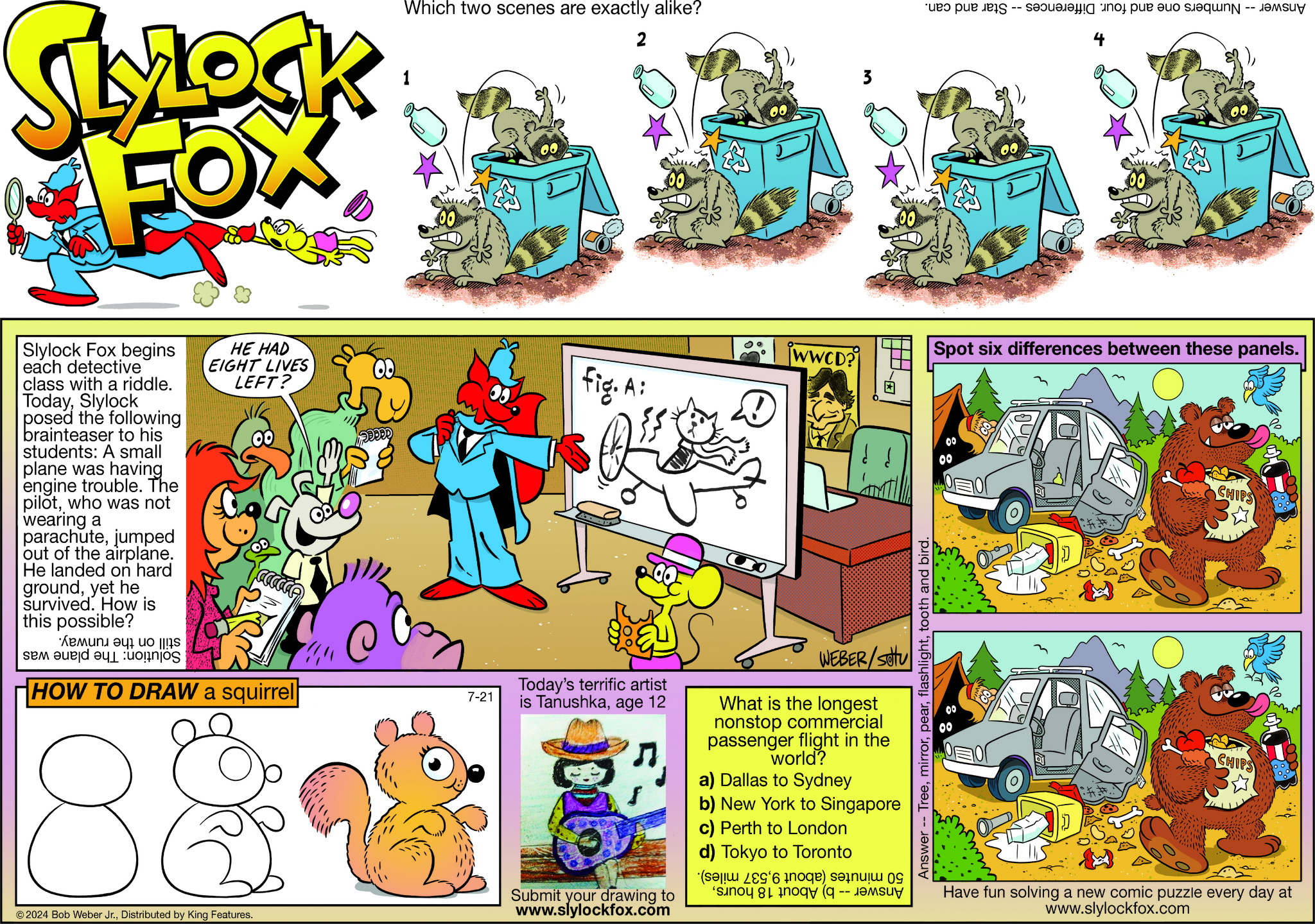 Slylock Fox Comic Strip 2024-07-21 | Comics Kingdom