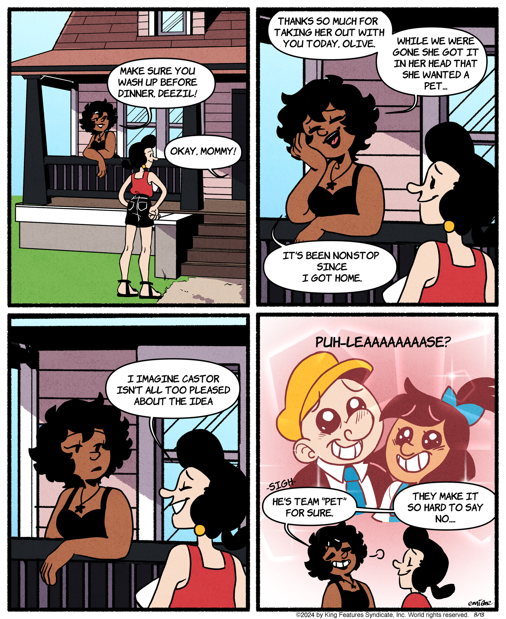 Olive & Popeye Comic Strip 2024-08-13 | Comics Kingdom