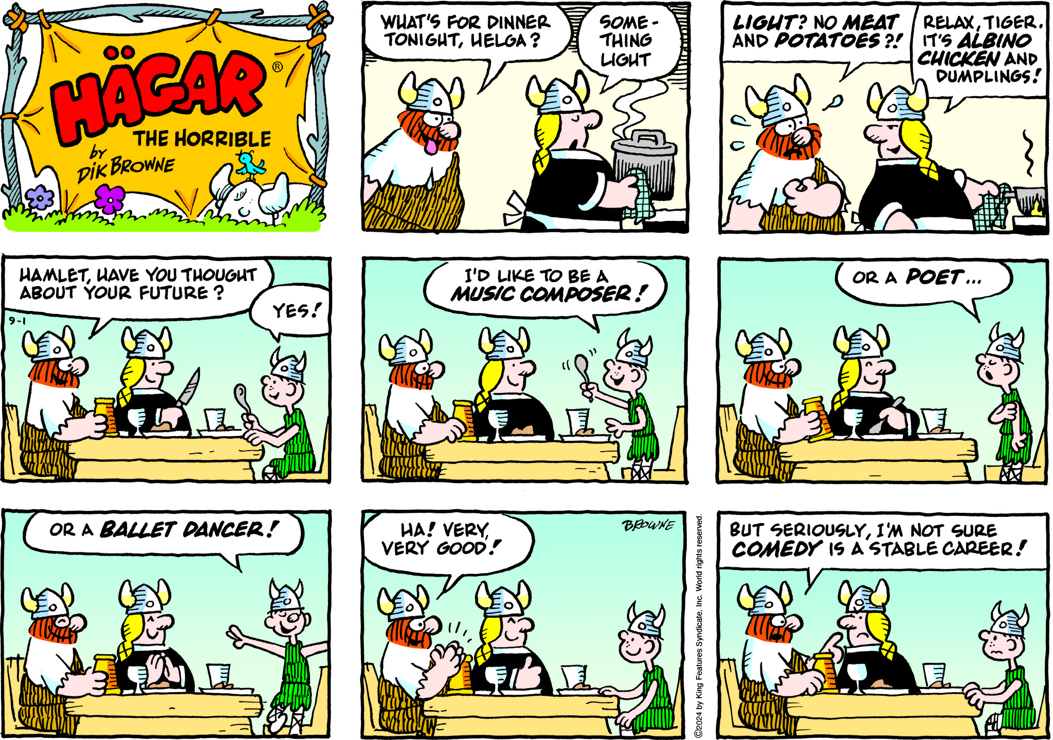 Hagar The Horrible Comic Strip 2024-09-01 | Comics Kingdom