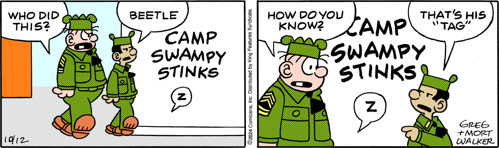 Beetle Bailey Comic Strip 2024-10-12 | Comics Kingdom