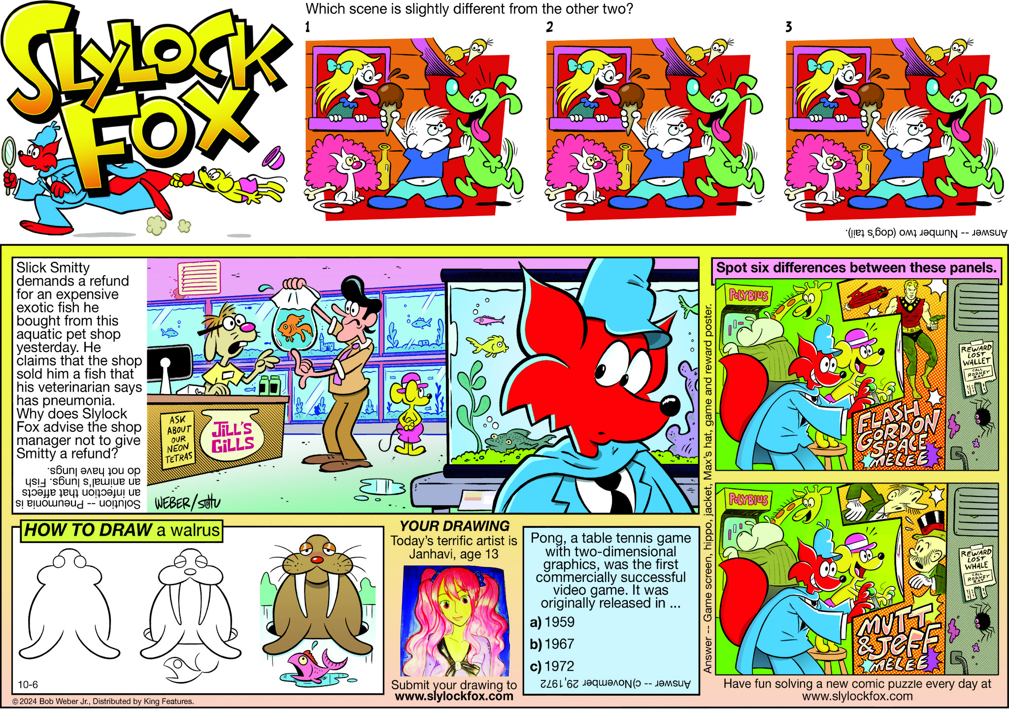 Slylock Fox Comic Strip 2024-10-06 | Comics Kingdom