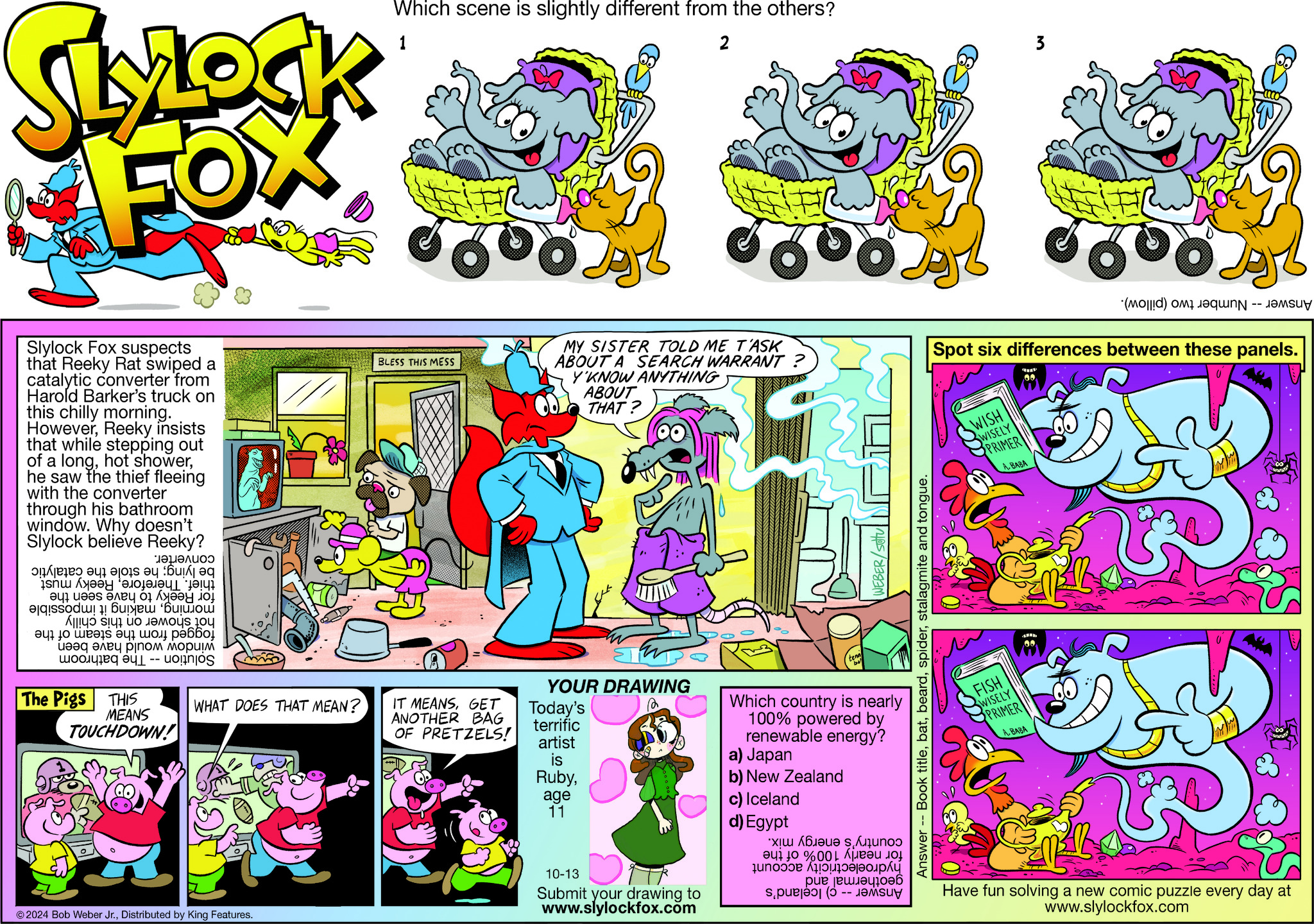 Slylock Fox Comic Strip 2024-10-13 | Comics Kingdom