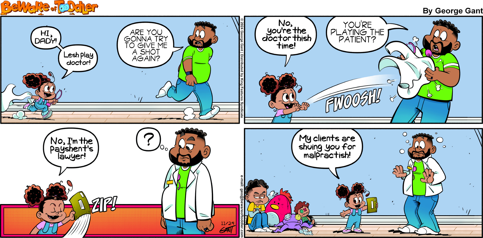 Beware of Toddler Comic Strip 2024-11-24 | Comics Kingdom