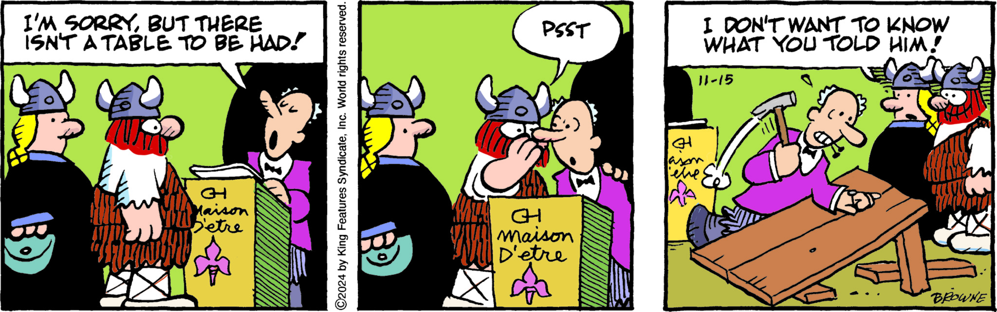 Hagar The Horrible Comic Strip 2024-11-15 | Comics Kingdom