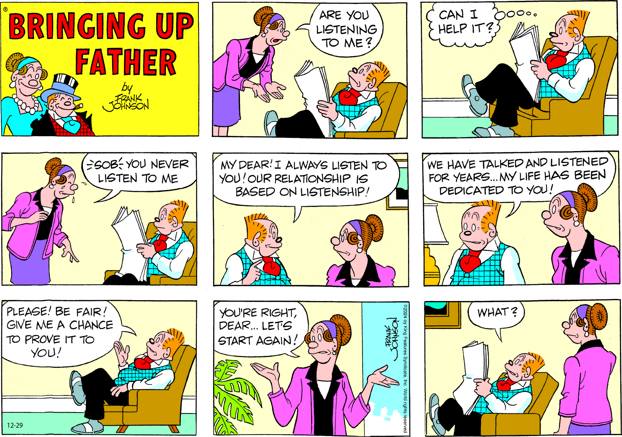 Bringing Up Father Comic Strip 2024-12-29 | Comics Kingdom