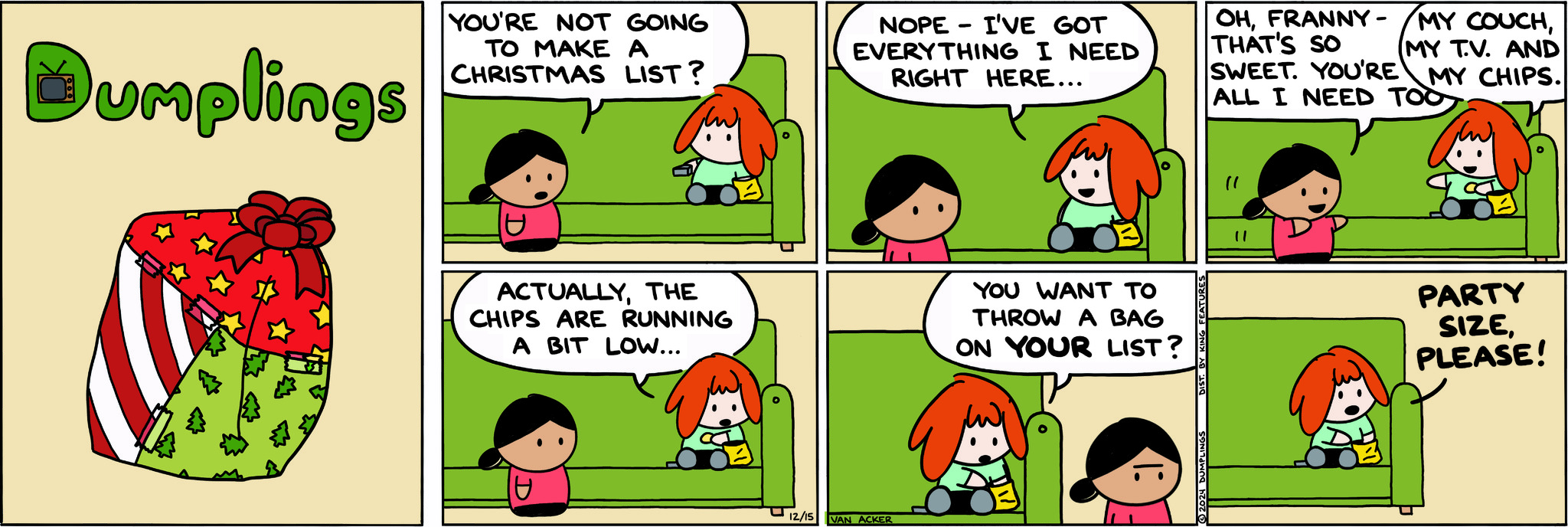 Dumplings Comic Strip 2024-12-15 | Comics Kingdom