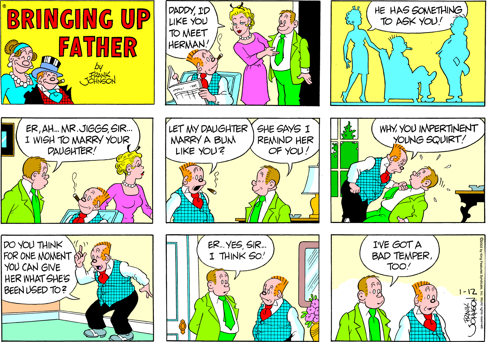 Bringing Up Father Comic Strip 2025-01-12 | Comics Kingdom