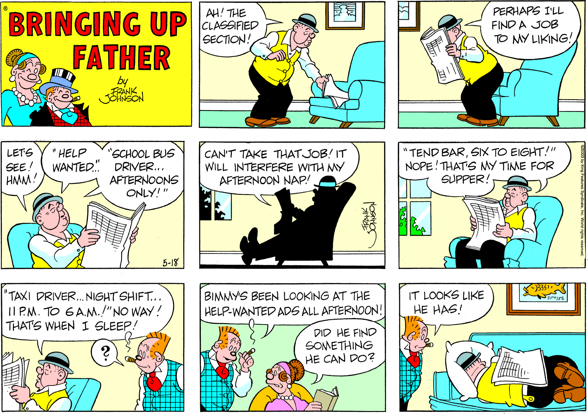 Bringing Up Father Comic Strip 2025-05-18 | Comics Kingdom