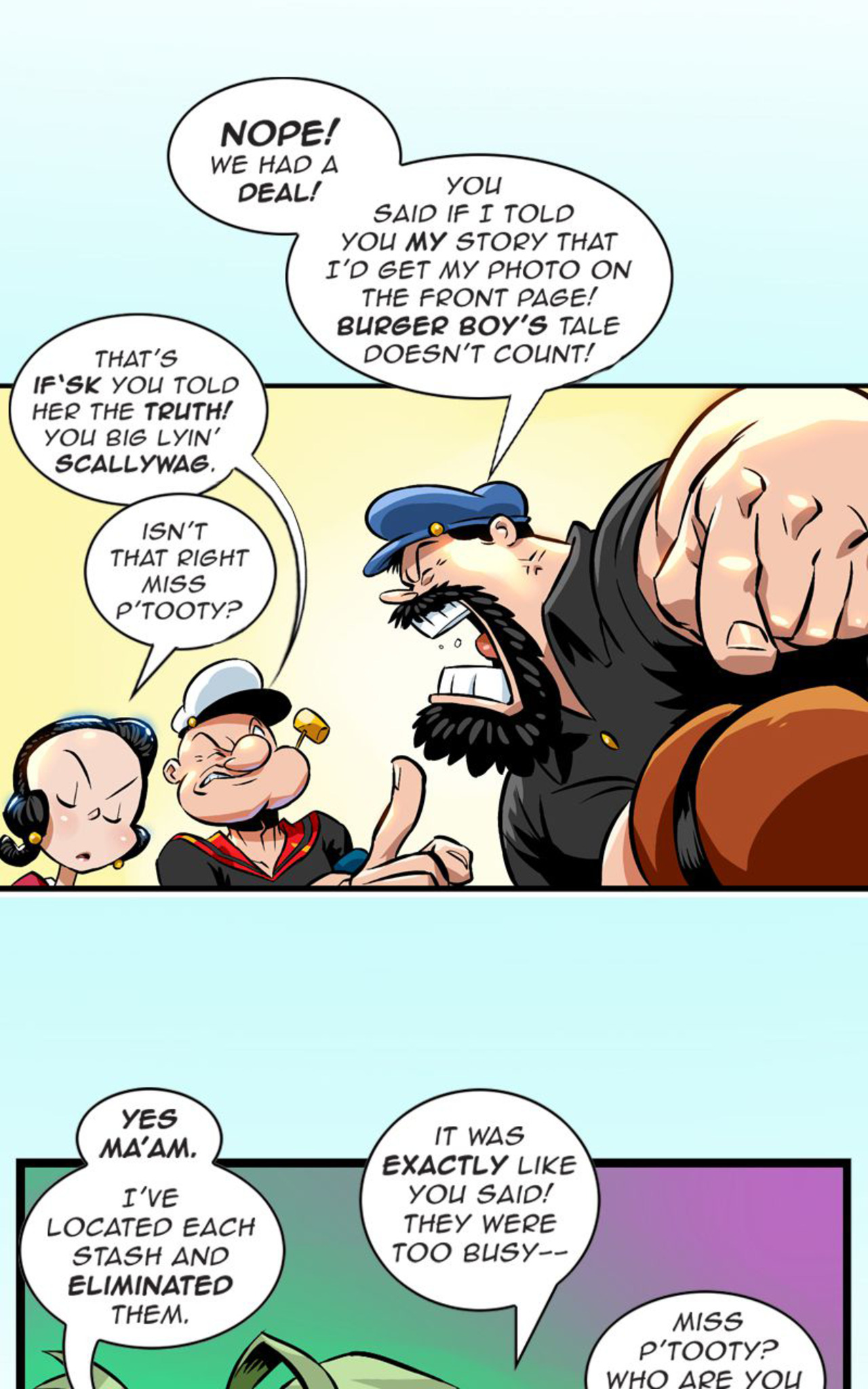 Eye Lie Popeye Comic Strip S1 • Ep 04: Wimpy’s Whopper of a Tale ...