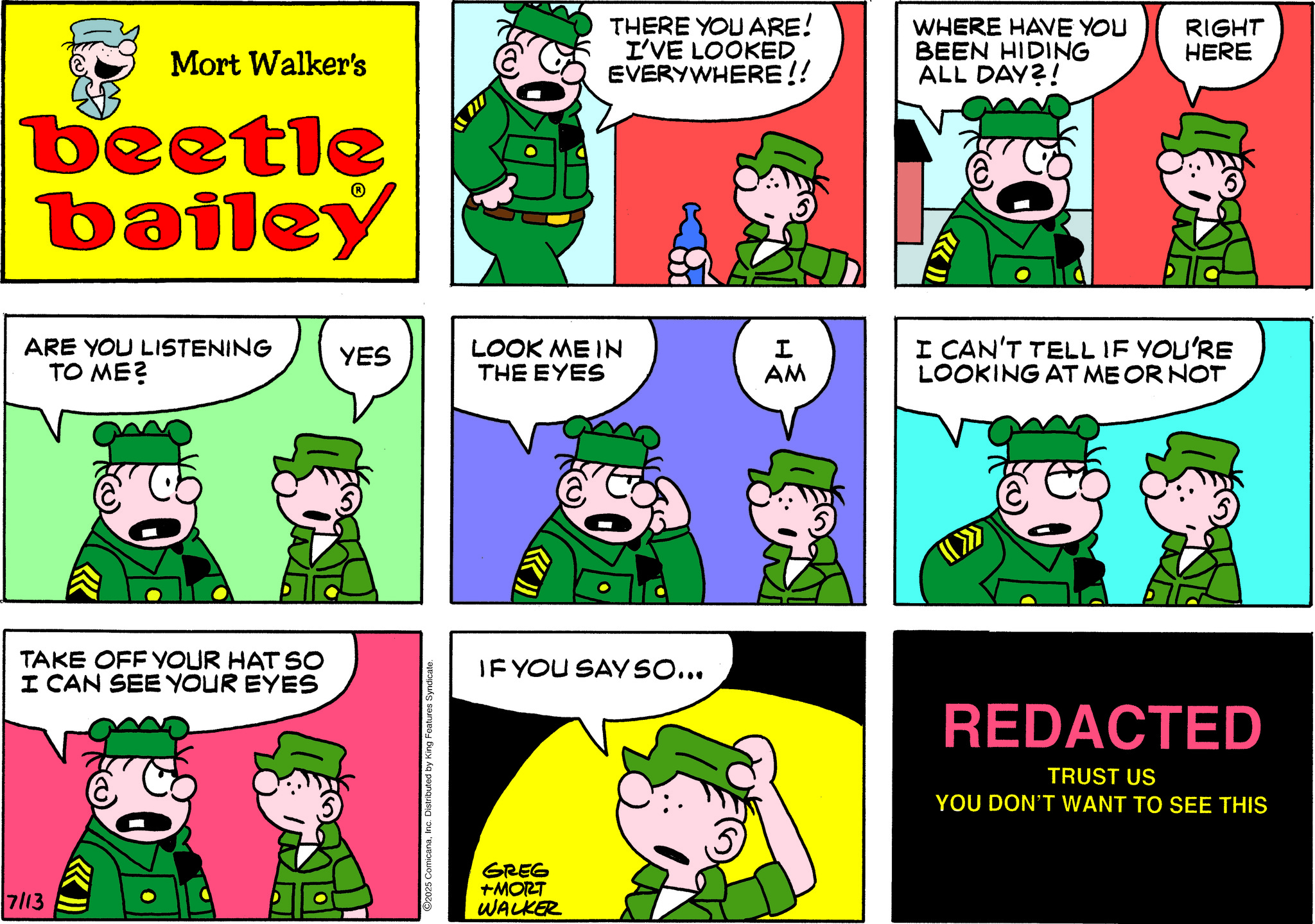 Beetle Bailey Comic Strip 2025-07-13 | Comics Kingdom
