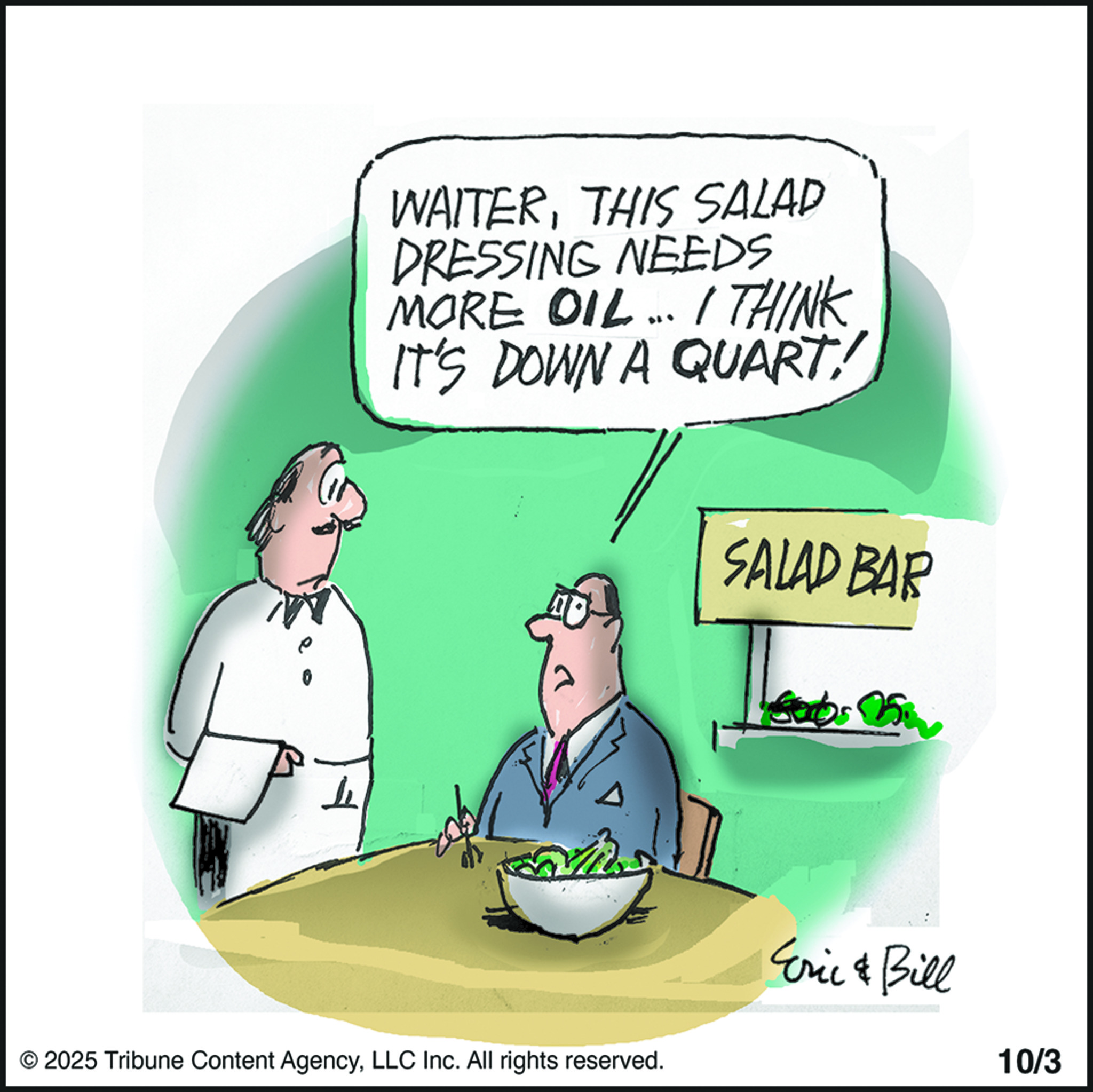 Bottom Liners Comic Strip 2025-10-03 | Comics Kingdom