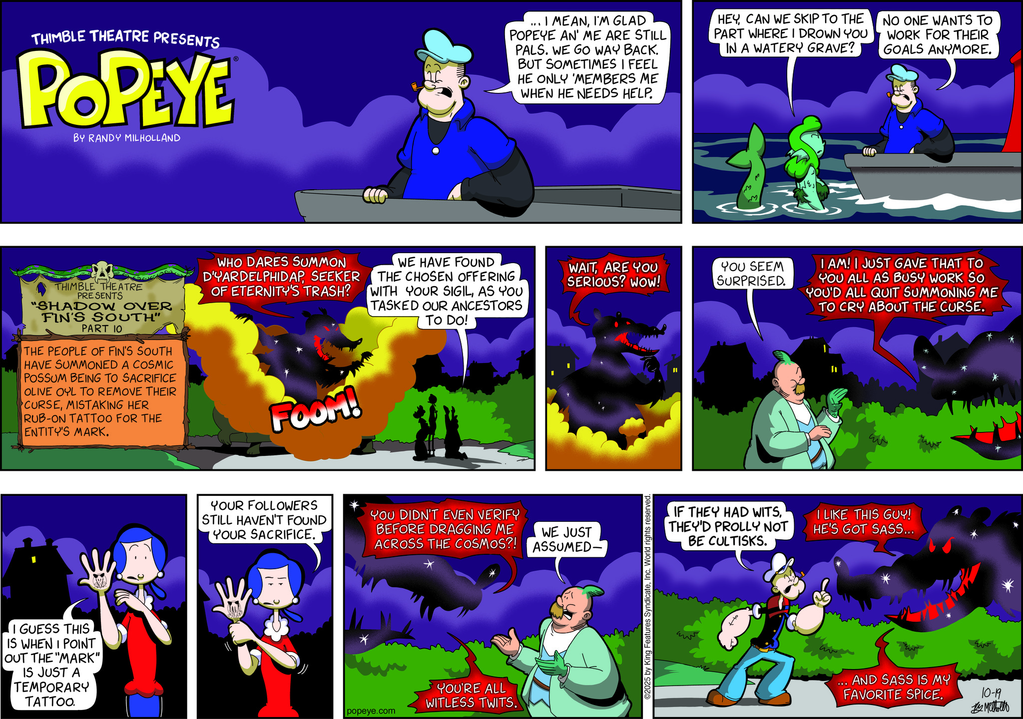 Popeye Comic Strip 2025-10-19 | Comics Kingdom