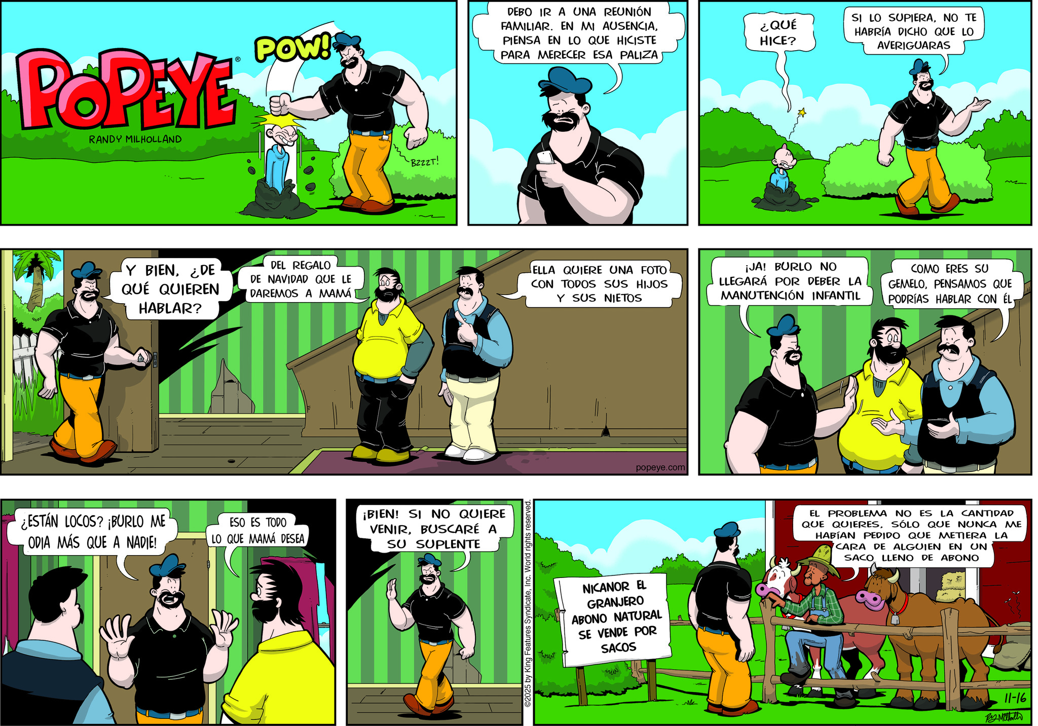 Popeye Comic Strip 2025-11-16 | Comics Kingdom