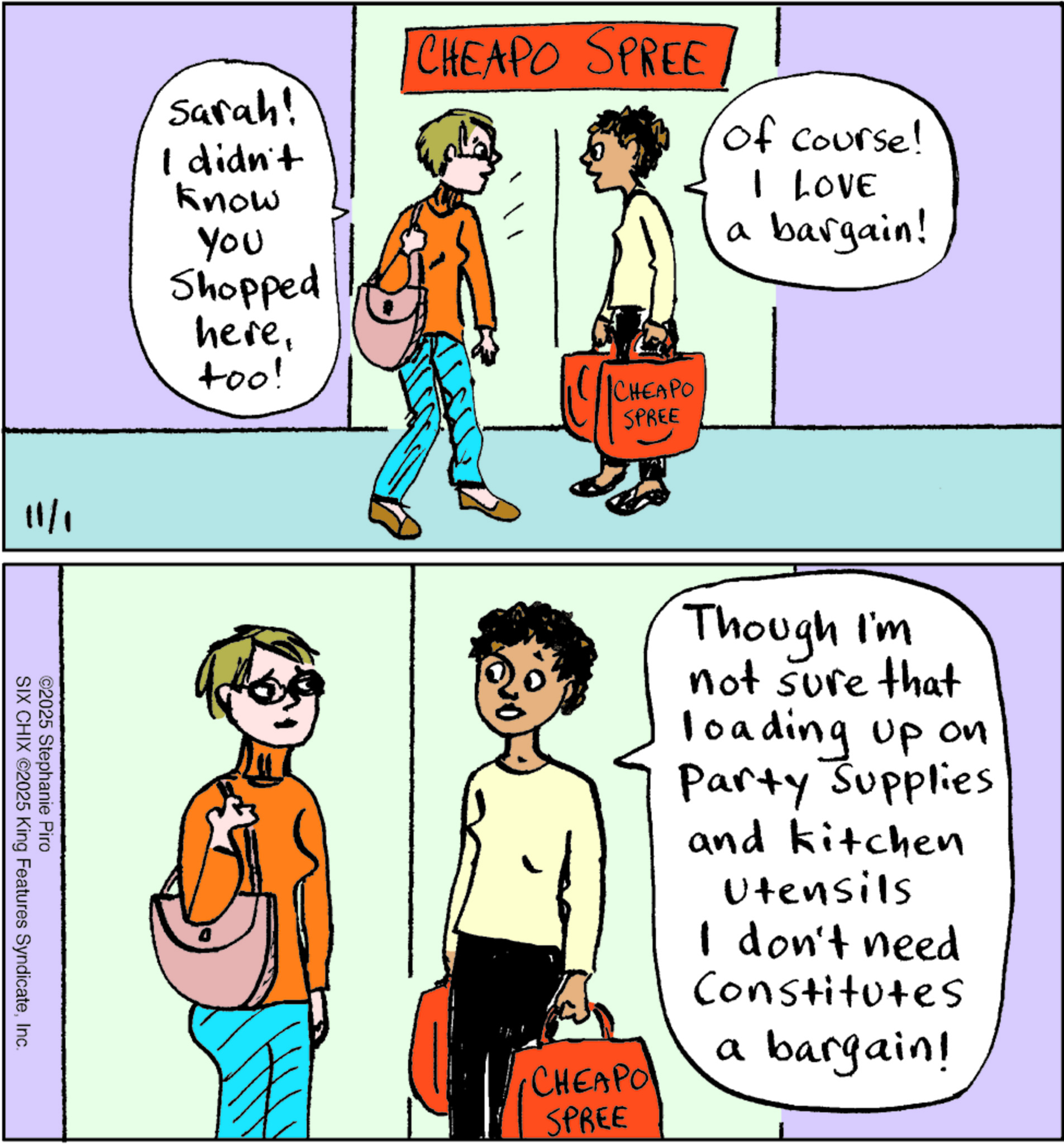 Six Chix Comic Strip 2025-11-01 | Comics Kingdom
