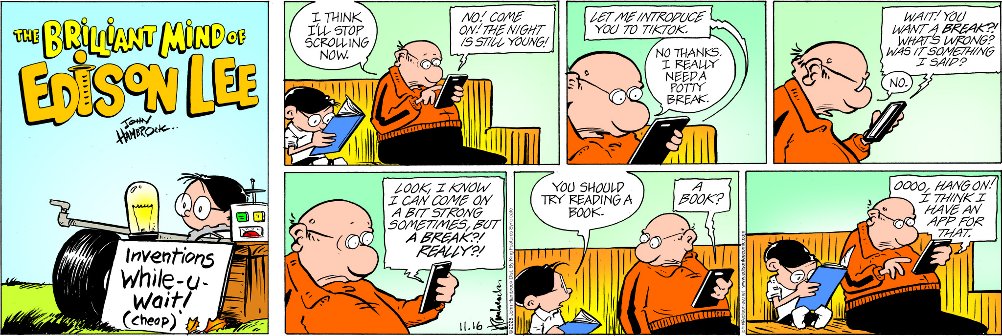 The Brilliant Mind Of Edison Lee Comic Strip 2025-11-16 | Comics Kingdom