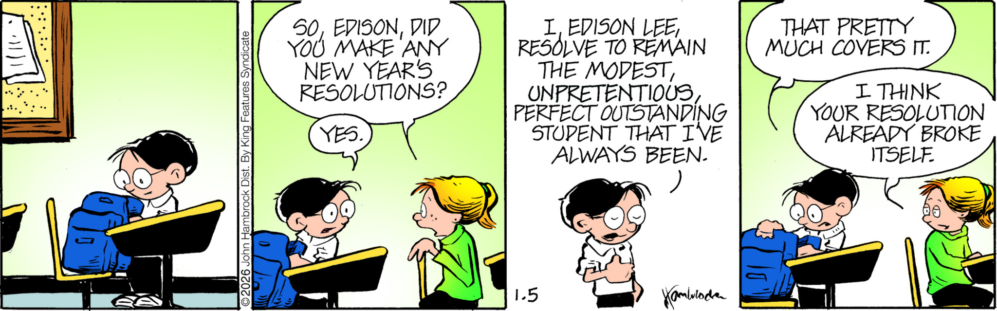 The Brilliant Mind Of Edison Lee Comic Strip 2026-01-05 | Comics Kingdom