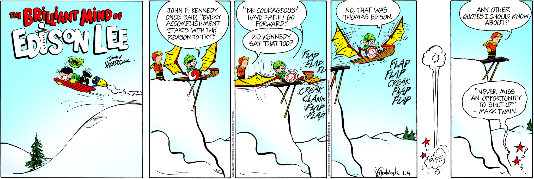 The Brilliant Mind Of Edison Lee Comic Strip 2026-01-04 | Comics Kingdom