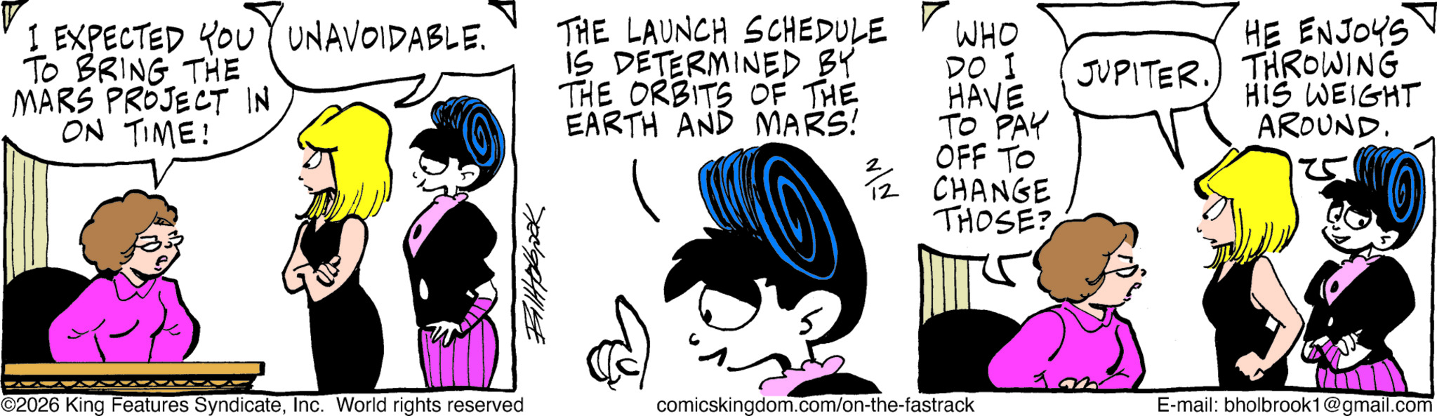 On The Fastrack Comic Strip 2026-02-12 | Comics Kingdom