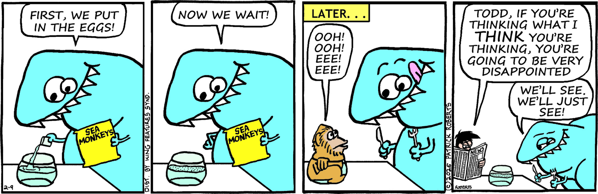 Todd The Dinosaur Comic Strip 2026-02-09 | Comics Kingdom