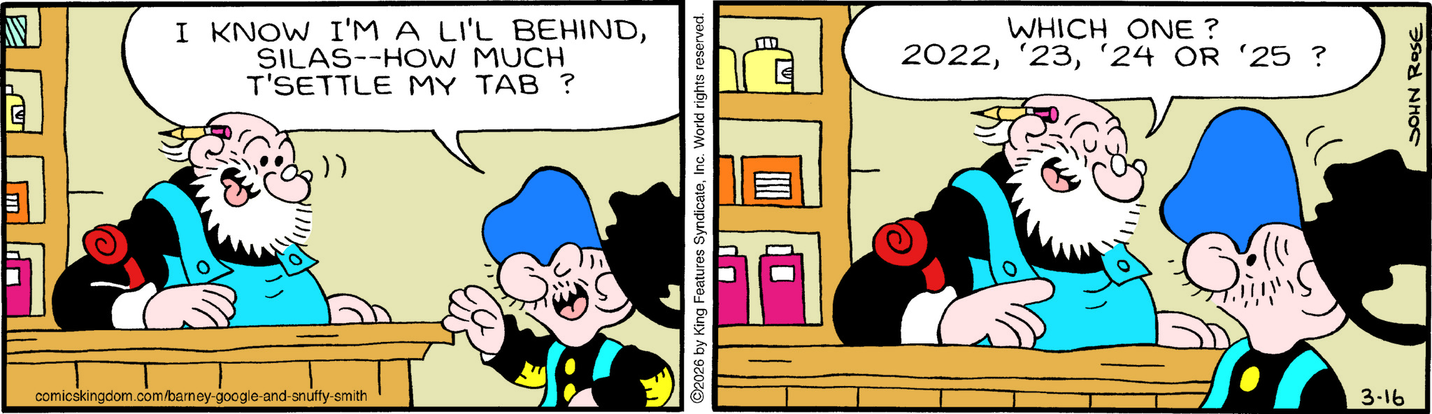 Barney Google And Snuffy Smith Comic Strip 2026-03-16 | Comics Kingdom